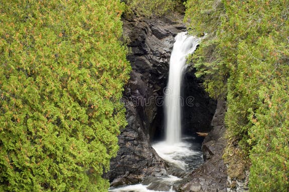 Single waterfall stock photo. Image of trees, green, nature - 11112554