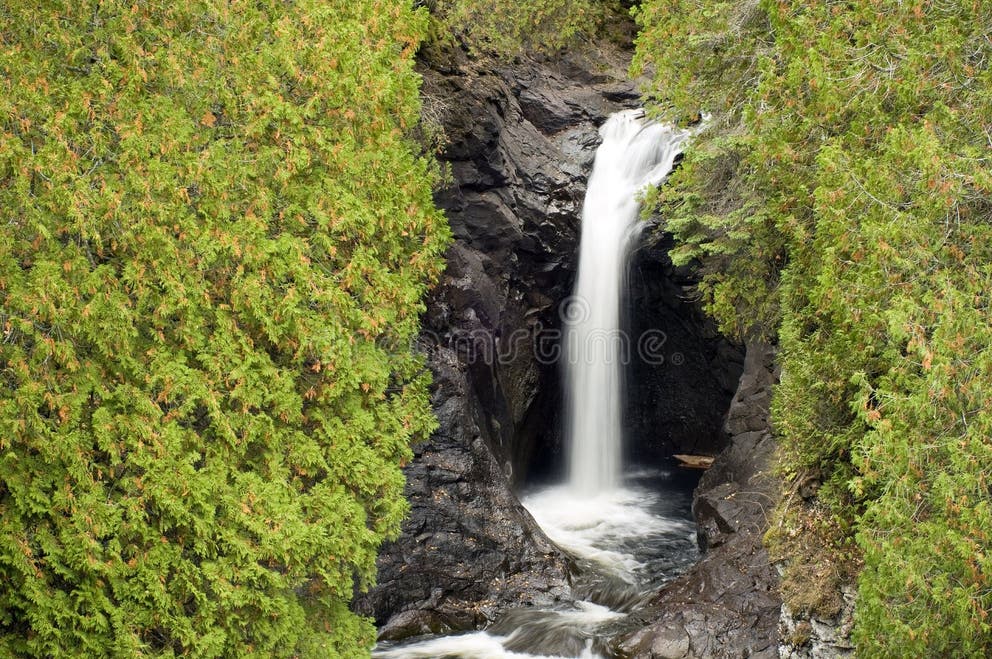 Single waterfall stock photo. Image of trees, green, nature - 11112554
