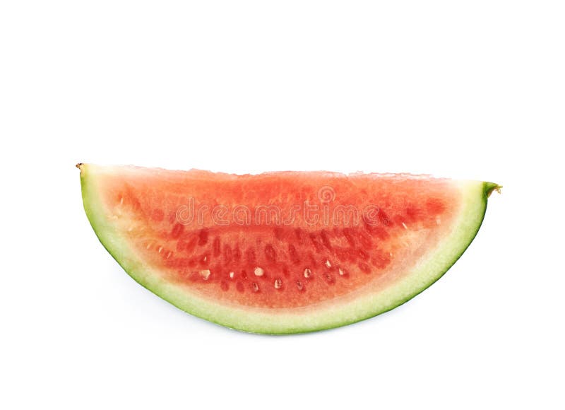 Single Watermelon Slice Isolated Stock Image - Image of isolated ...