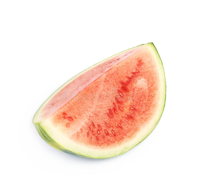 Single Watermelon Rind Isolated Stock Photo - Image of dessert, pulp ...