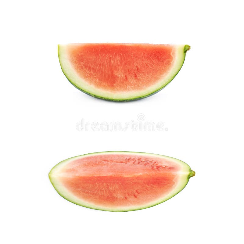 Single Watermelon Slice Isolated Stock Photo - Image of fruit ...