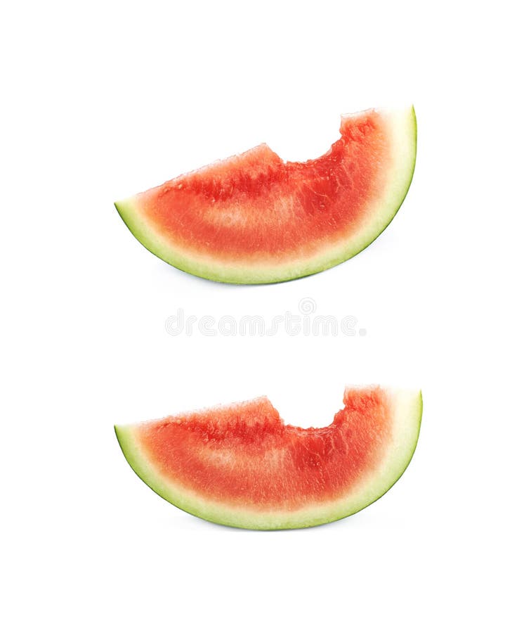 Single Watermelon Slice Isolated Stock Image - Image of piece, natural ...