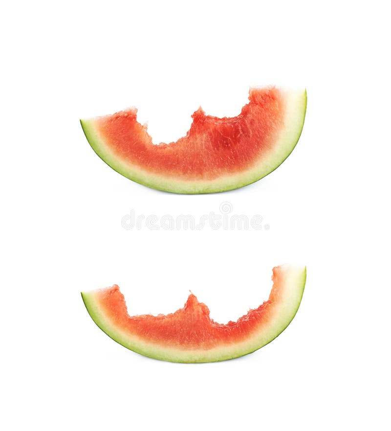 Single Watermelon Slice Isolated Stock Image - Image of fresh, ripe ...