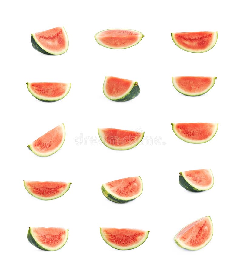 Single Watermelon Slice Isolated Stock Image - Image of juicy, diet ...