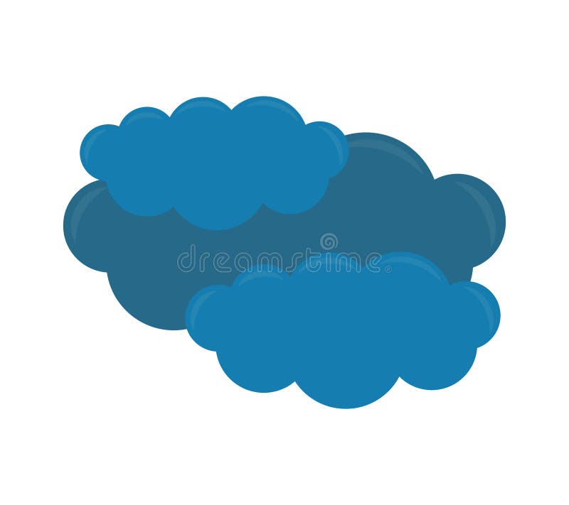 Single Weather Icon with Cloud. Vector Icon Isolated on White ...