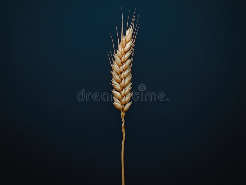 Single cow in wheat field stock image. Image of food - 221710977