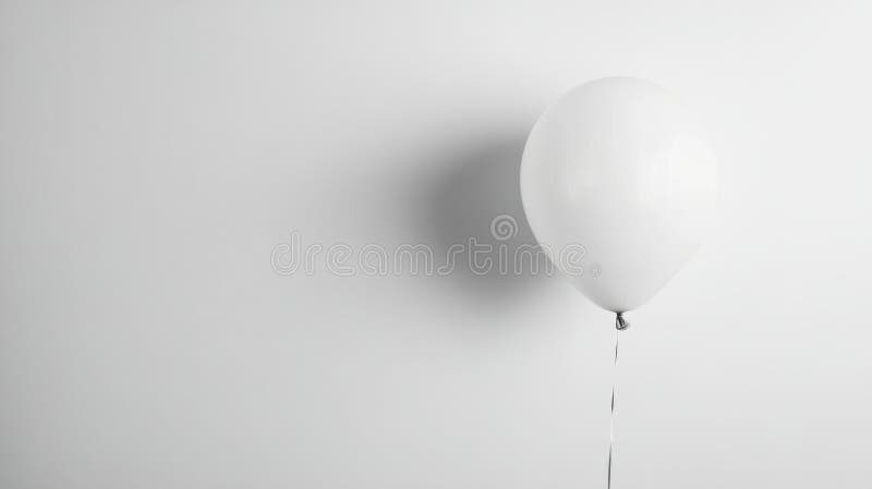 White Balloon on White Background Minimalist Still Life Photography ...