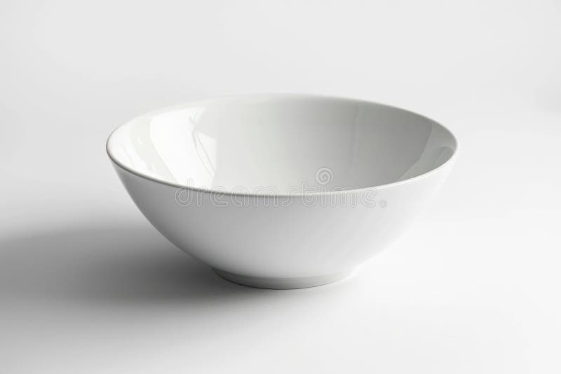 Single White Bowl Sits Table Ready Use Stock Photos - Free & Royalty ...