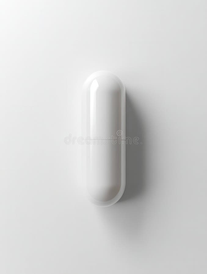 Minimalist White Capsule Centered on a Clean Background Showcasing ...