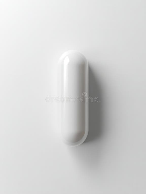 Minimalist White Capsule Centered on a Clean Background Showcasing ...