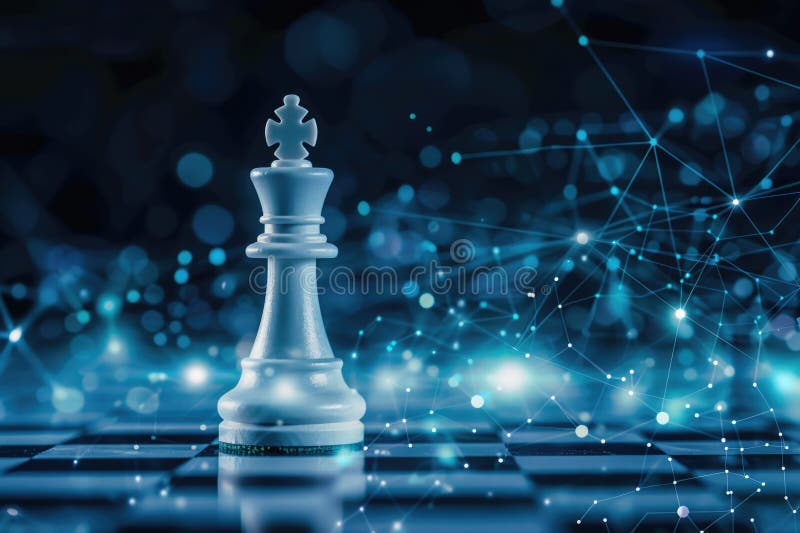 A Single White Chess Piece Sitting on a Chess Board, Great for Use in ...