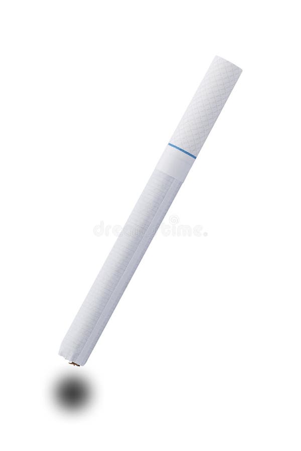 Single White Cigarette Isolated on White Stock Image - Image of ...