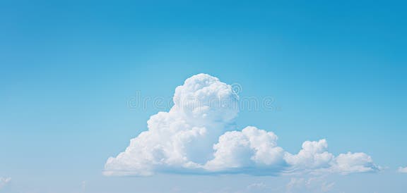 Single White Cloud Alone in the Blue Sky. Stock Image - Image of cloud ...