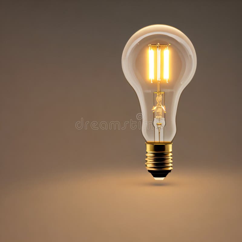 A Single White E27 Light Bulb. Electricity, Illumination, Idea Concept ...