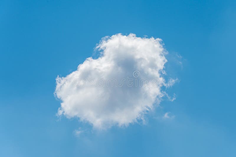 A Single Cloud in a Blue Sky Stock Image - Image of clear, flying ...