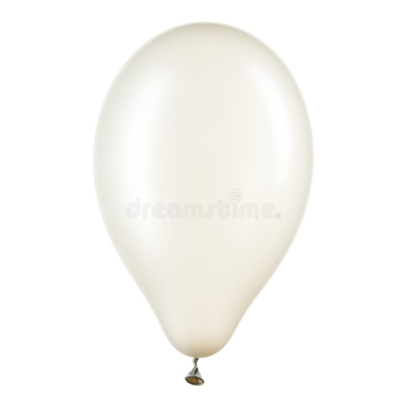 Single White Helium Balloon, Element of Decorations Stock Photo - Image ...