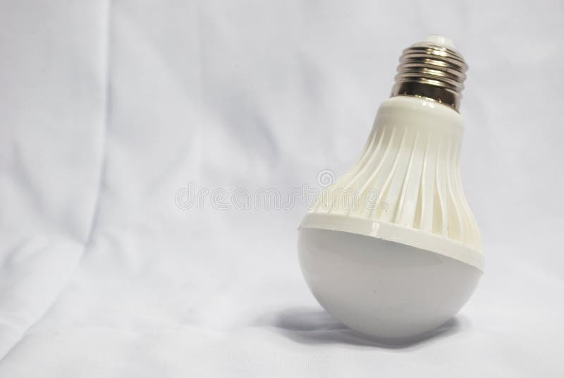 LED Light Bulb on White Background Stock Photo - Image of drink, change ...