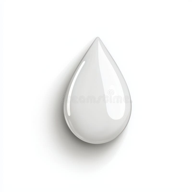Single White Liquid Drop stock illustration. Illustration of smooth ...