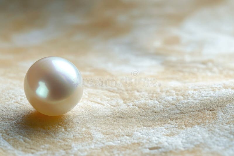 A Single White Pearl Sits on a Piece of Paper, Isolated and Elegant ...