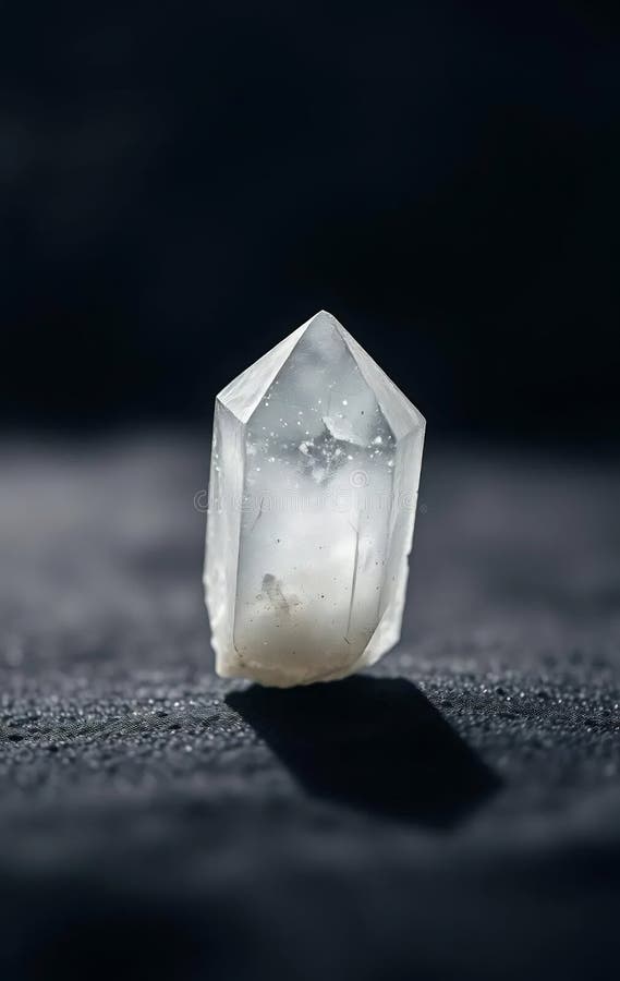 Single White Quartz Crystal Stock Illustration - Illustration of ...
