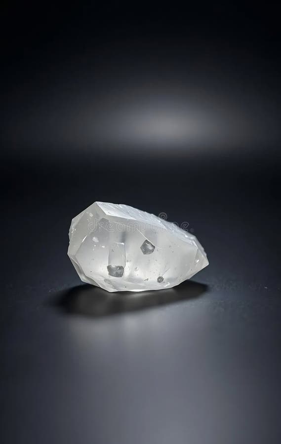 Single White Quartz Crystal Stock Illustration - Illustration of pure ...