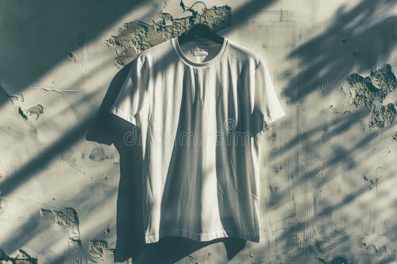 A Single White T-shirt Hangs on the Wall, Waiting for Its Owner To ...