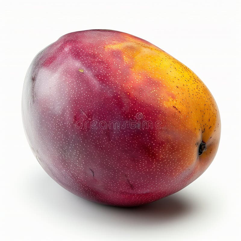 Ripe Red and Yellow Mango Isolated on White Background Stock Photo ...