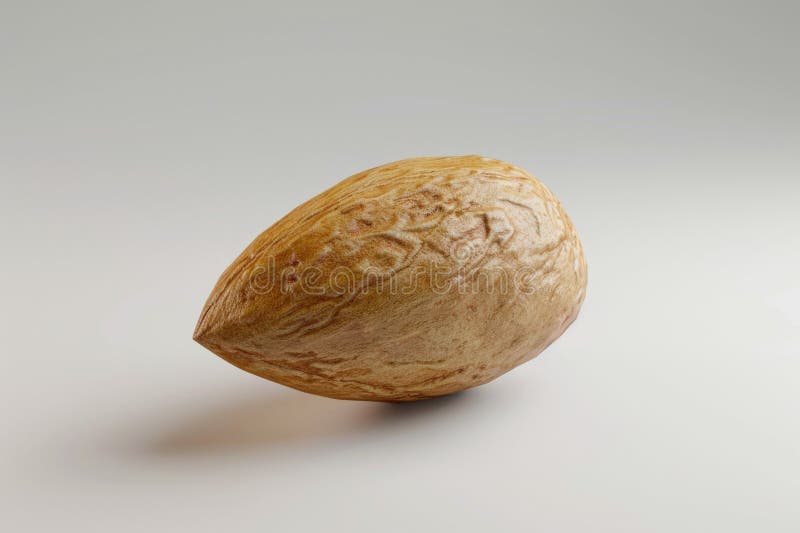 A Single Whole Nut Shell Lying on a White Surface Stock Photo - Image ...