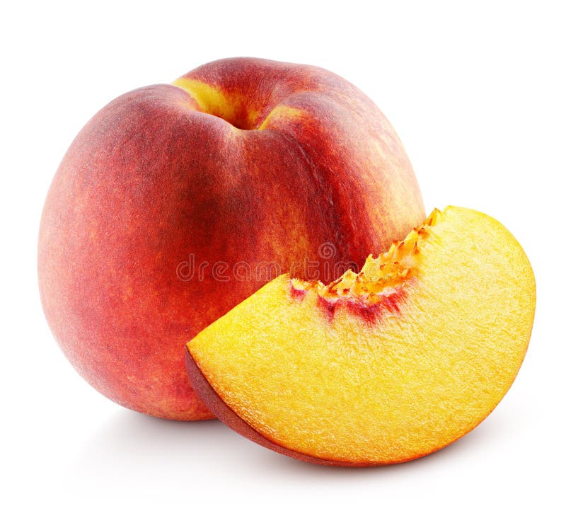Ripe peach fruit slice stock image. Image of healthy - 34152695