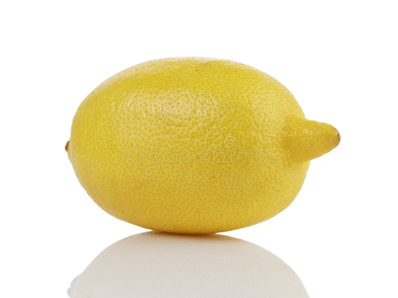 Single whole ripe lemon stock image. Image of lemon, healthy - 45715397