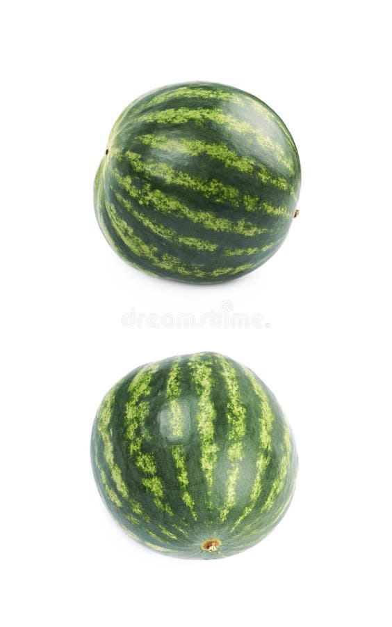 Single Whole Watermelon Isolated Stock Photo - Image of seed, closeup ...