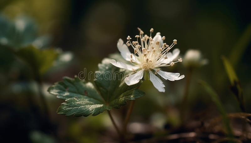 Single Wildflower in Meadow, Delicate Beauty in Nature Growth Generated ...