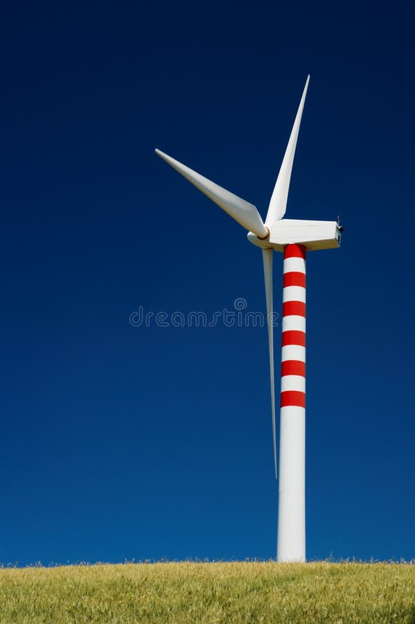 Single wind turbine stock image. Image of clear, electricity - 9406983