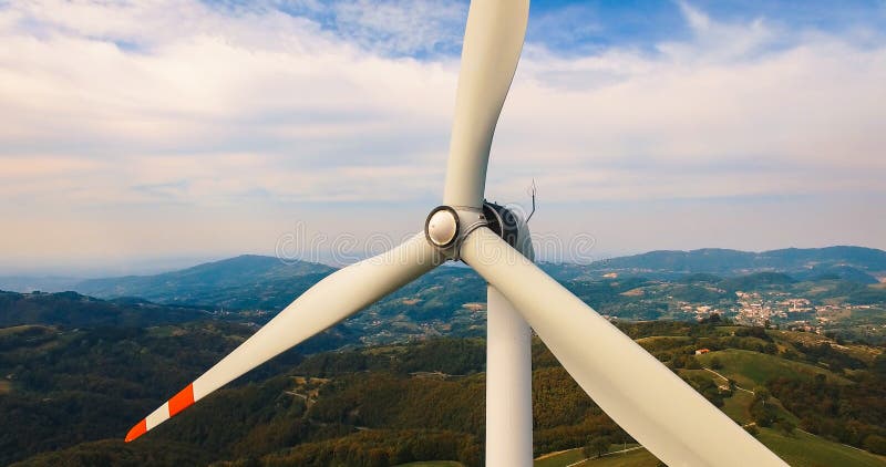 Single wind turbine. stock photo. Image of industrial - 82261634