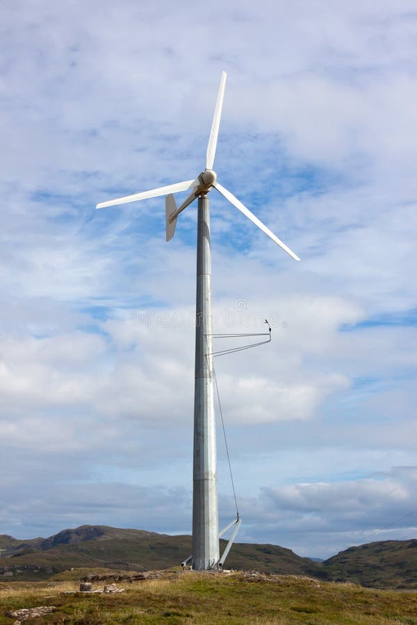 Single Wind Turbine stock photo. Image of blade, wind - 95396994