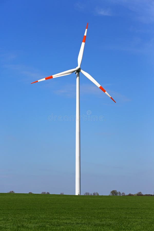 Single_windmill stock photo. Image of green, field, generation - 180046504