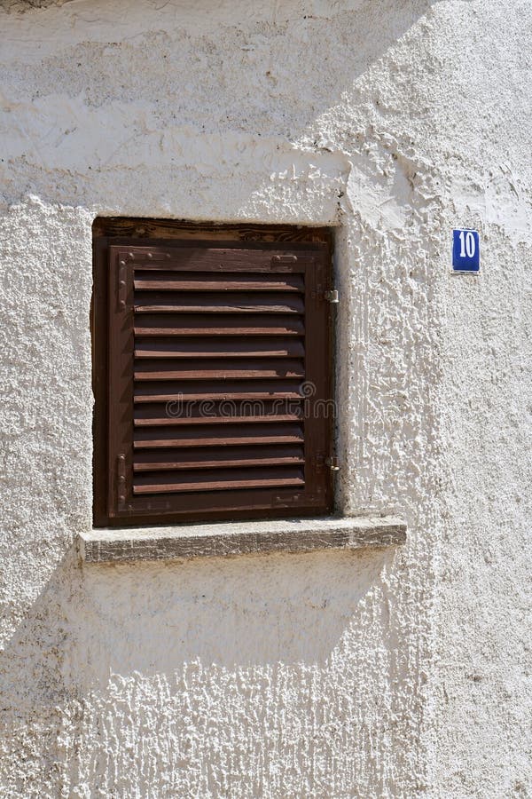 Single Window with Shutter in the Old Town of Krk Editorial Photography ...