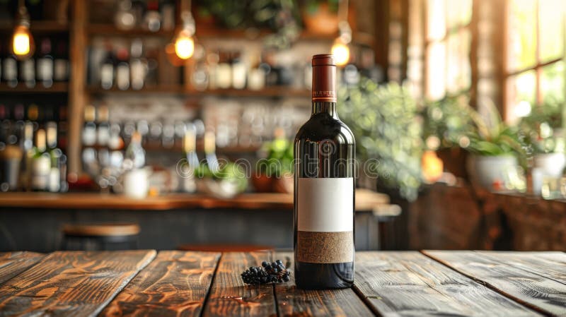 Single Wine Bottle Mockup in Natural and Kitchen Settings Customizable ...