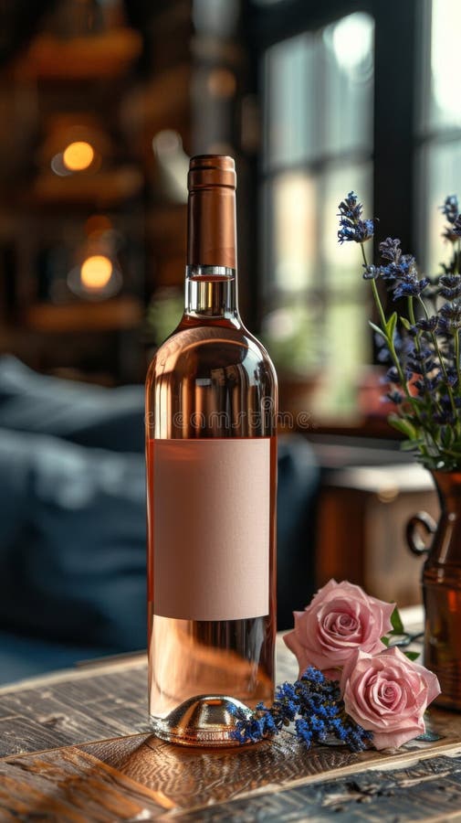 Single Wine Bottle Mockup in Natural and Kitchen Settings Customizable ...