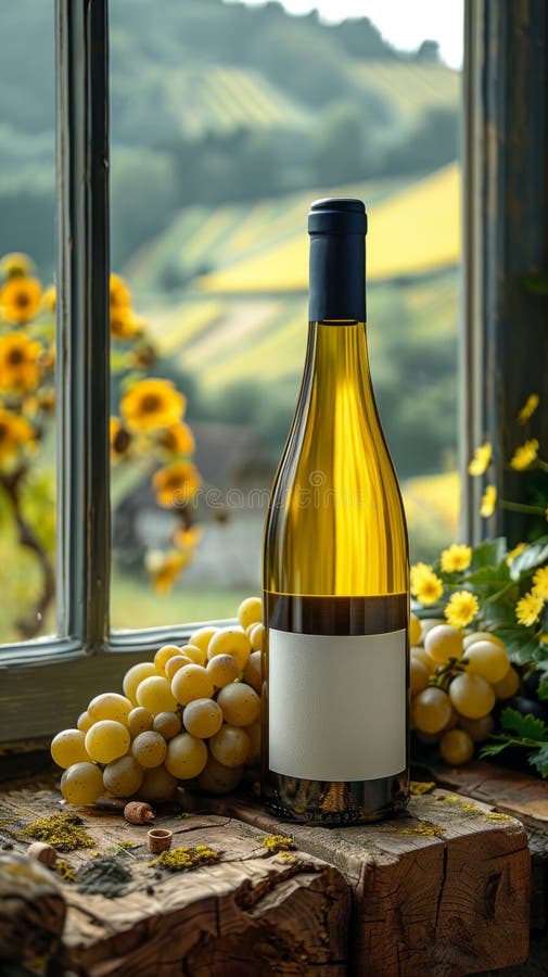 Single Wine Bottle Mockup in Natural and Kitchen Settings Customizable ...