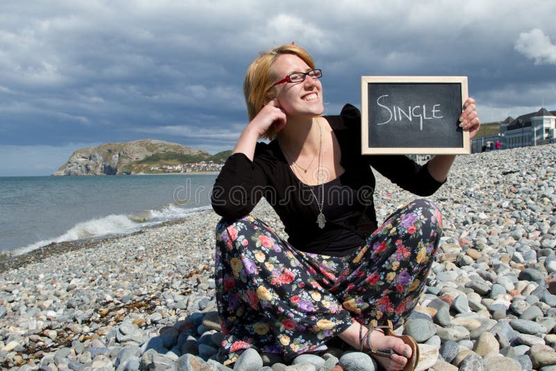 Single woman. stock image. Image of smile, necklace, people - 20876085