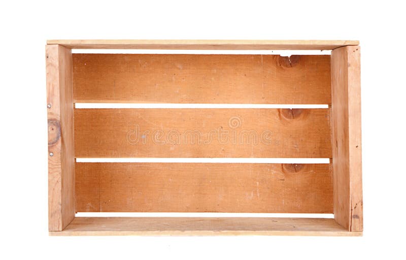 A Single Wooden Crate Isolated Stock Image - Image of pine, crate: 27275327