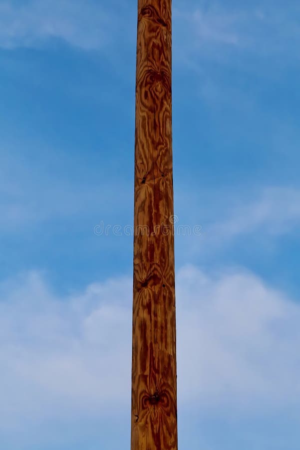 The Photo of the Single Wooden Stick with Sky Background Stock Photo ...