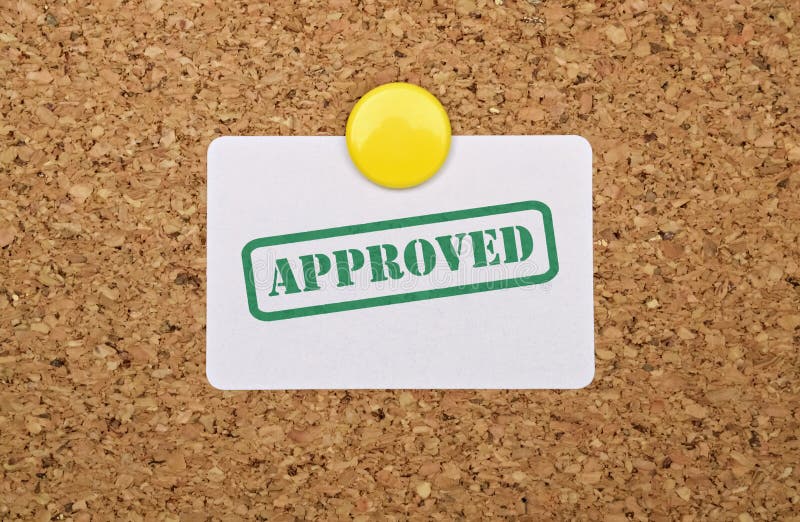 Single word Approved stock photo. Image of incuse, passed - 94019016