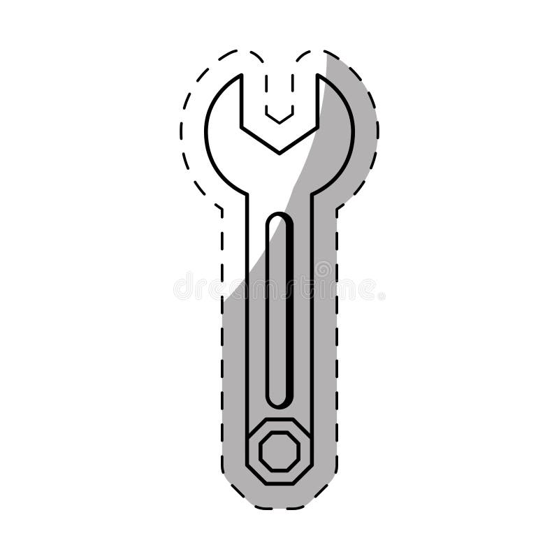 Single Wrench Tool Icon Image Stock Illustration - Illustration of ...