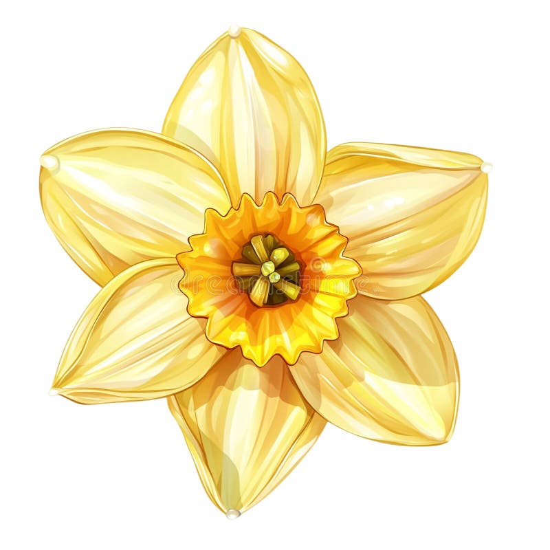 A Single Yellow Daffodil Blossom Isolated on Black Background a Vibrant ...