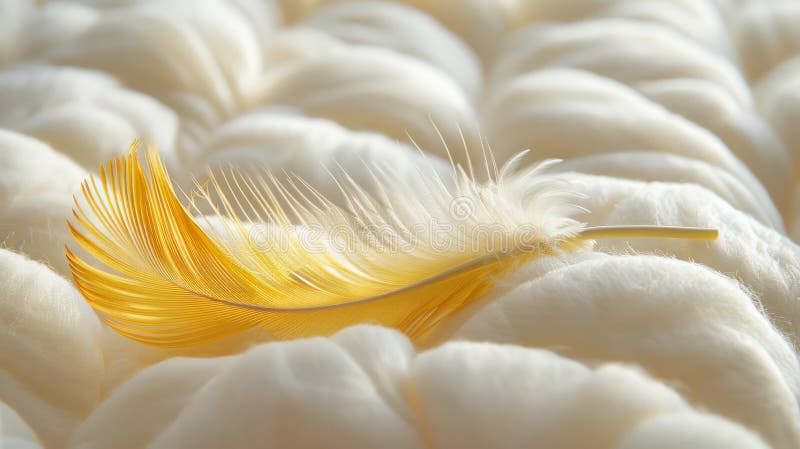 Single Yellow Feather White Soft Surface Stock Photos - Free & Royalty ...