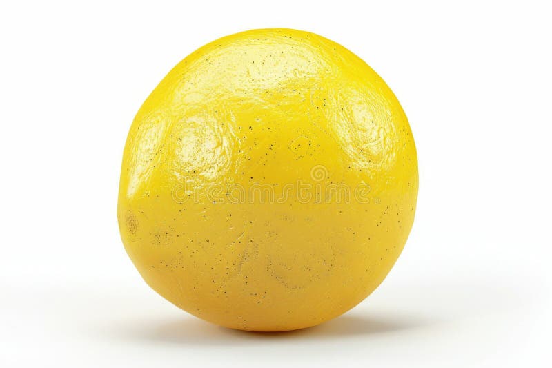 A Single Yellow Lemon Placed on a Clean and White Surface Stock Photo ...