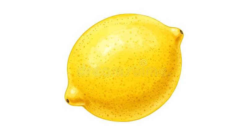 A Single Yellow Lemon with a Smooth, Dimpled Surface is Shown on a ...
