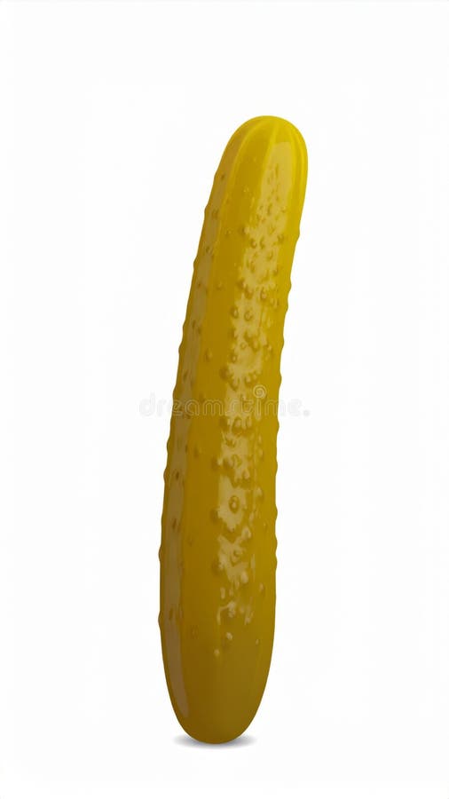 Single Yellow Pickle on White Background Stock Illustration ...